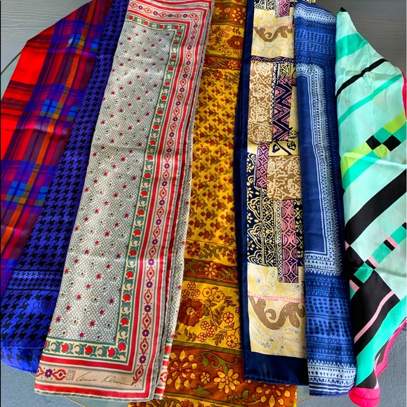 Accessories | 7 Assorted Silk Scarves | Poshmark